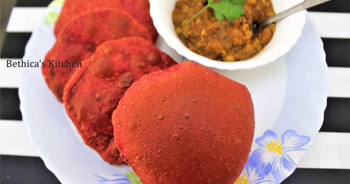 Stuffed Beetroot Paneer Poori Recipe by Bethica Das - Cookpad