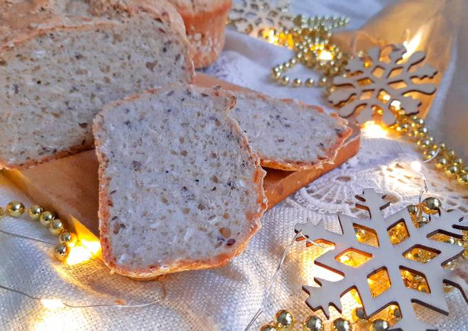 Przepis na Ekspresowy chleb- łyżką mieszany bez wyrabiania z nasionami ... Przepis na Ekspresowy chleb- łyżką mieszany bez wyrabiania z nasionami ...