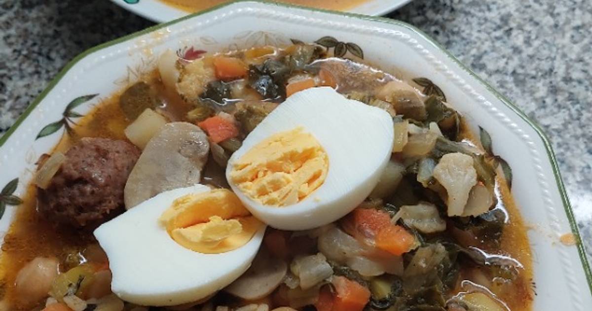Garbanzos guisado con espinacas y huevo - 96 recetas caseras- Cookpad