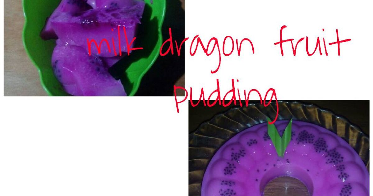 Resep Milk Dragon Fruit Pudding oleh afia_ayu - Cookpad