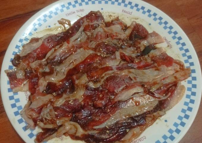 Resep Sweet Beef ala raa cha/ Bumbu BBQ manis oleh Thia Lestari - Cookpad