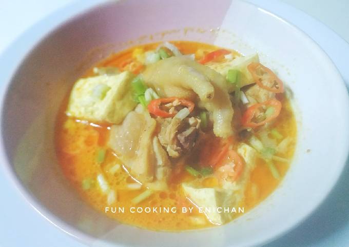 Resep Kare Ayam Ceker Tahu oleh enichan - Cookpad