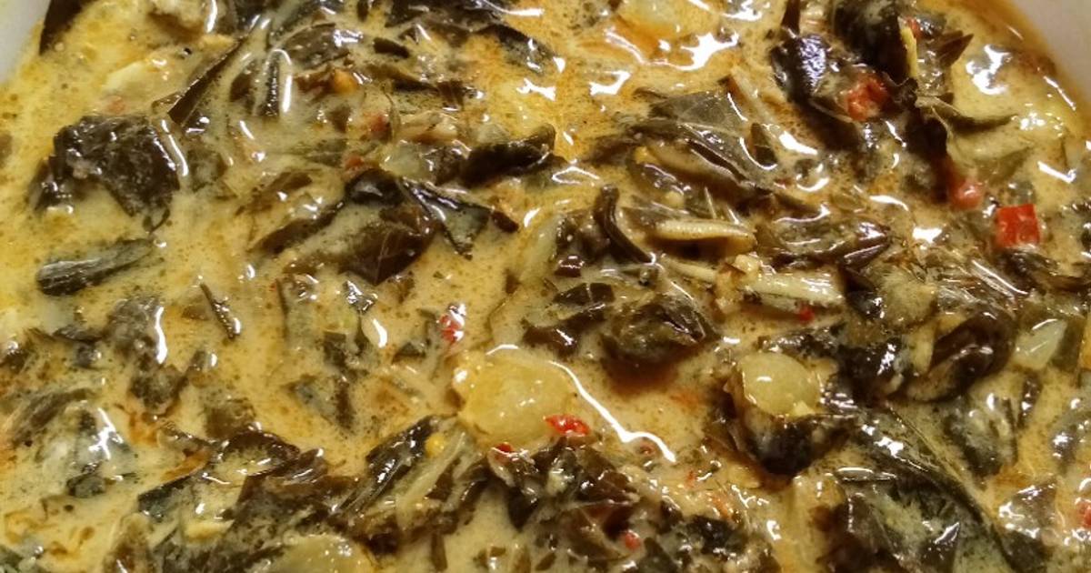 Resep Gulai daun singkong teri oleh Elvira Maryam - Cookpad