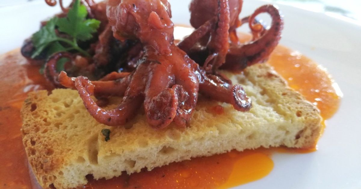 Bruschetta With Fabio's Baby Octopus Recipe By Fabio Del Buono
