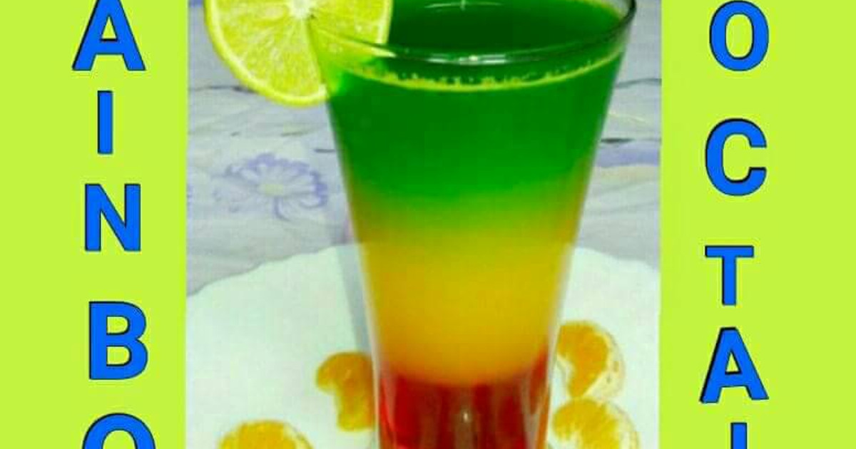 Rainbow Mocktail Recipe by Chef KLP - Cookpad
