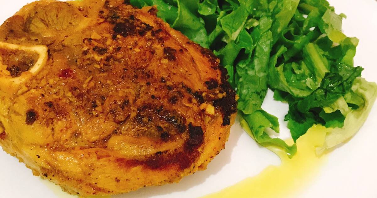Costeleta de cerdo al Merkén Receta de Ricardo Arellano- Cookpad