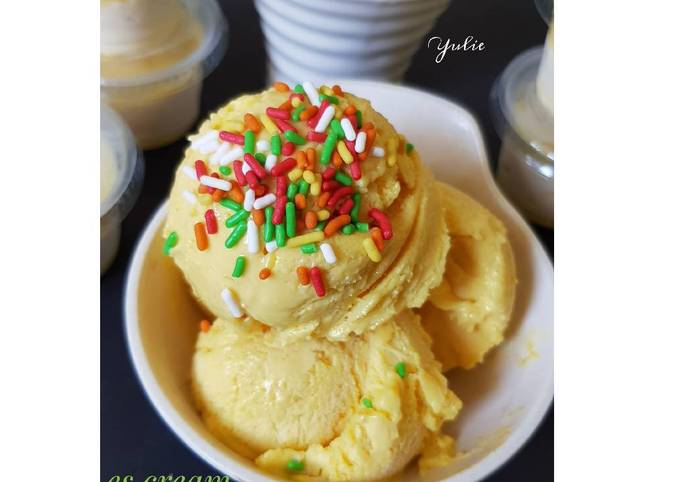 Resep Es cream mangga oleh Yulie_wjy - Cookpad