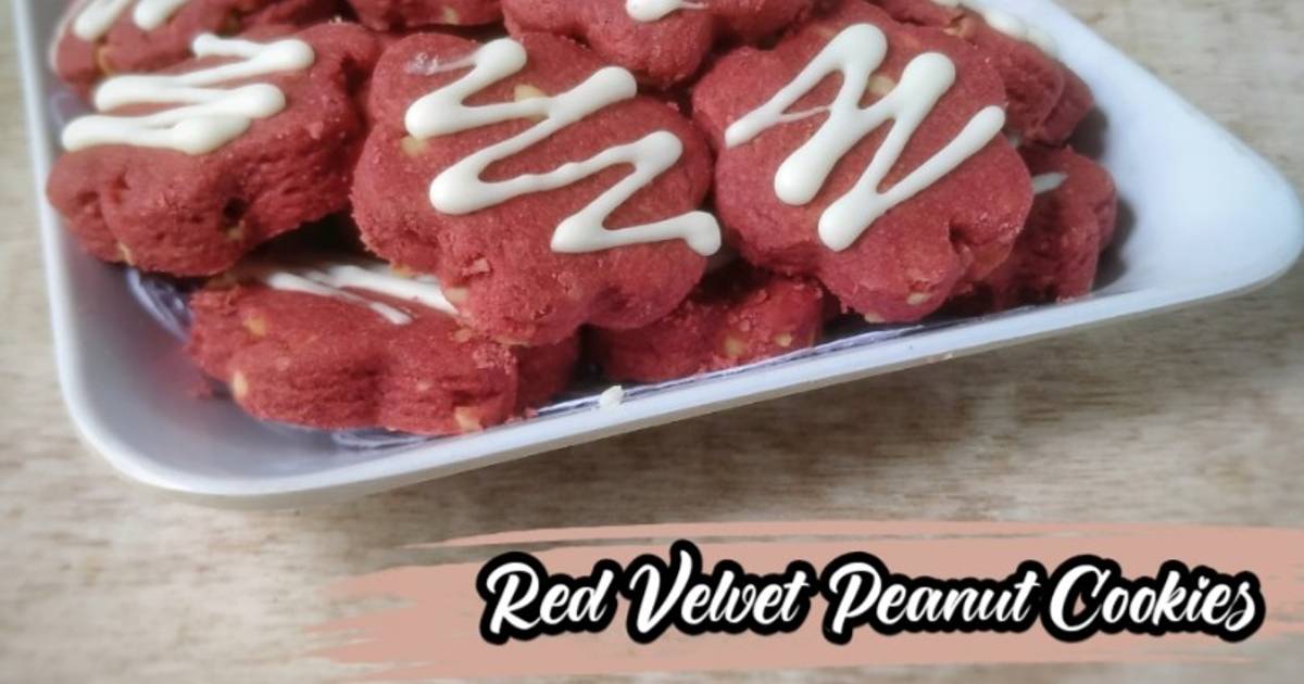 Resep Red Velvet Peanut Cookies oleh Heni Nur - Cookpad