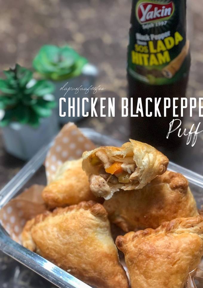 Resipi Chicken Blackpepper Puff oleh Kakak Faa - Cookpad