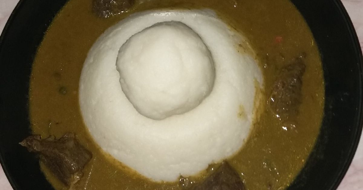 Tuwon Shinkafa In A Pool Of Miyan Kuka Recipe by HallieGeeCooks - Cookpad
