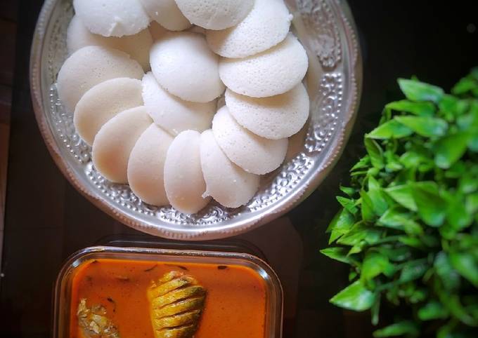 South Indian manglore fish curry and Idli Recipe by Anitha (Annie ...