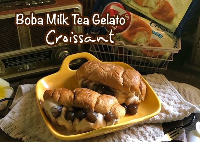 Resipi Boba Milk Tea Gelato Croissant oleh Salina Jalaludin - Cookpad