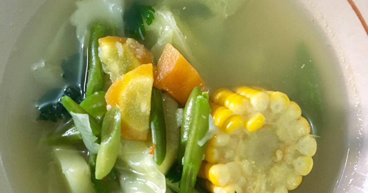 Resep Sup Bening Sayuran Simple oleh harryyuni - Cookpad