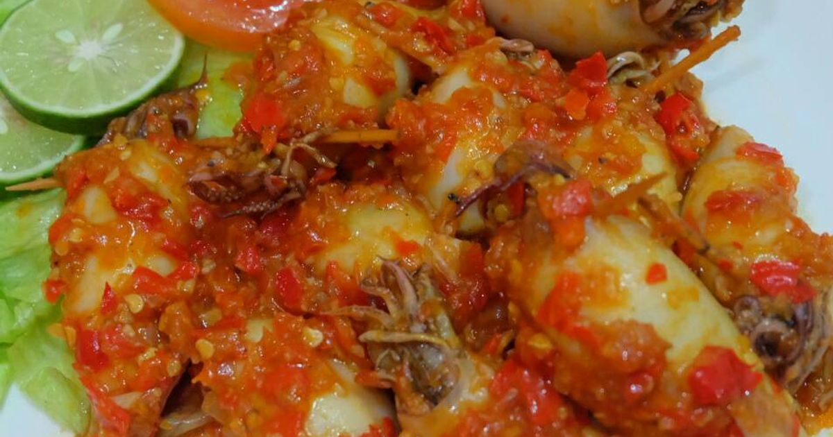 Resep Cumi Balado Isi Telur oleh Adelia Sharfina - Cookpad