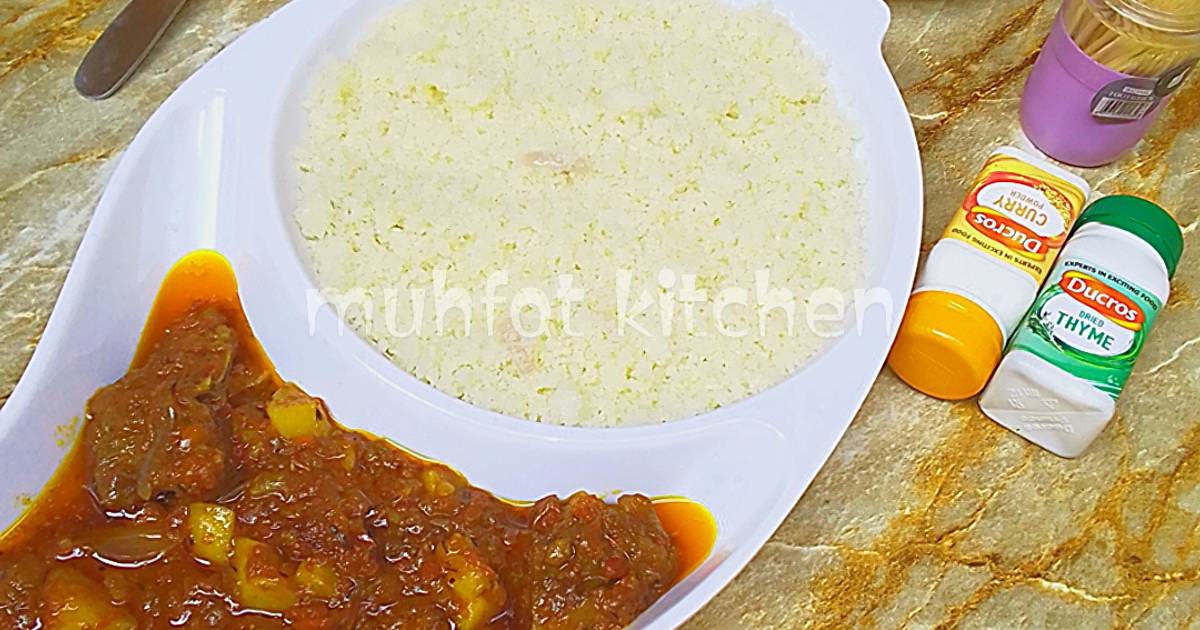 Dambu & miyar dankali da salad girki daga fatyma saeed - Cookpad
