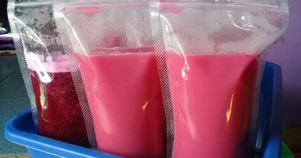 Resep pudot buah naga rumahan enak dan mudah - Cookpad