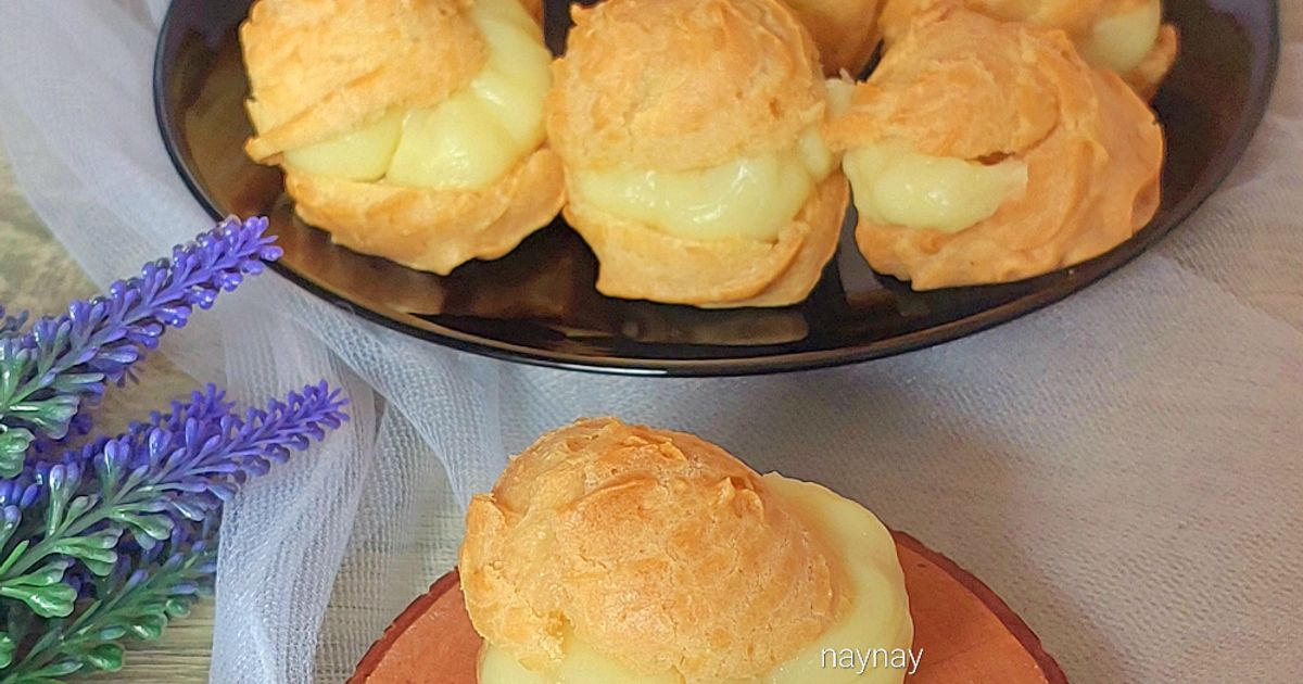 Resep Kue Sus Vla Durian (Pastry Choux Gluten Free) oleh NayNay - Cookpad