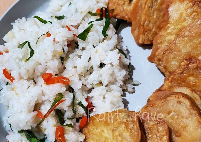 Resep Tempe Crispy dengan Nasi Daun Jeruk oleh kugy - Cookpad