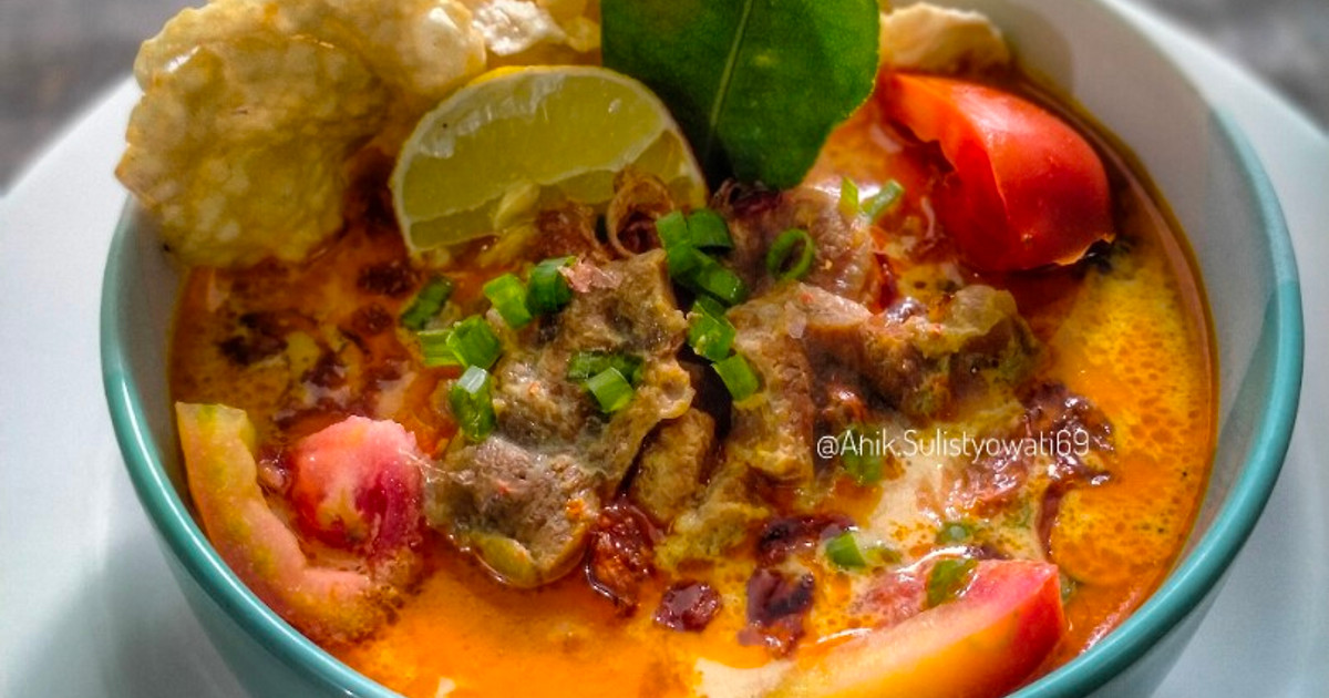 Resep Soto Tangkar Daging Sapi Khas Betawi oleh Anik P@won Qulo - Cookpad