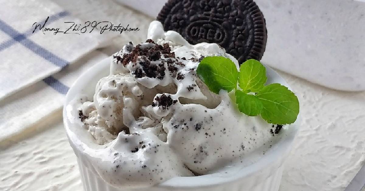 Resep Vanilla Oreo Ice Cream oleh Welly Herlina - Cookpad