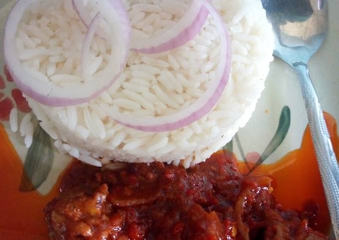 Rice and Stew Recipe by Mss Leemah's Delicacies - Cookpad