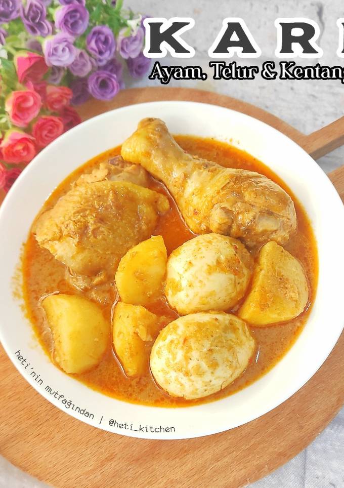 Resep Kari Ayam, Telur & Kentang oleh Heti - Cookpad