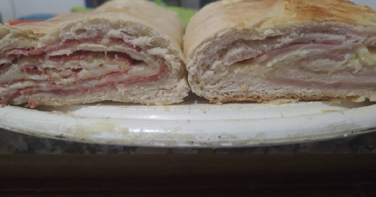 Pan casero relleno Receta de Maria Beatríz Fernández- Cookpad