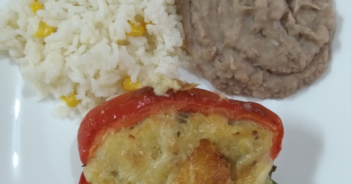 Morrón Relleno De Picadillo Y Puré De Papa Receta de Luis alejandro ...