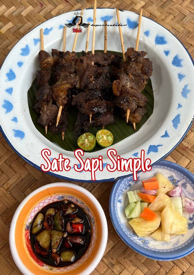 Resep Sate Sapi Enak & Simple oleh Bundadari - Cookpad