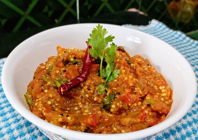 Bengan, Tomato Bhartha/Brinjal Tomato Recipe by Dr.Madhumita Mishra ...