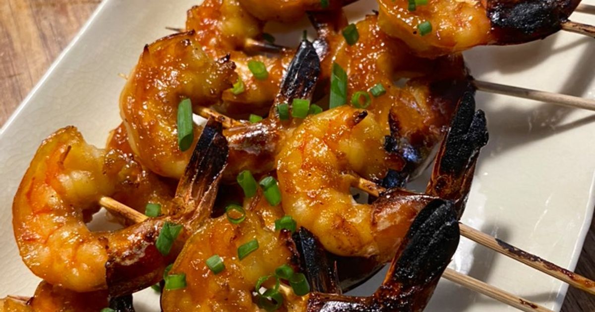 Grilled Honey Prawns Skewers (Bali Style) Recipe By Jess