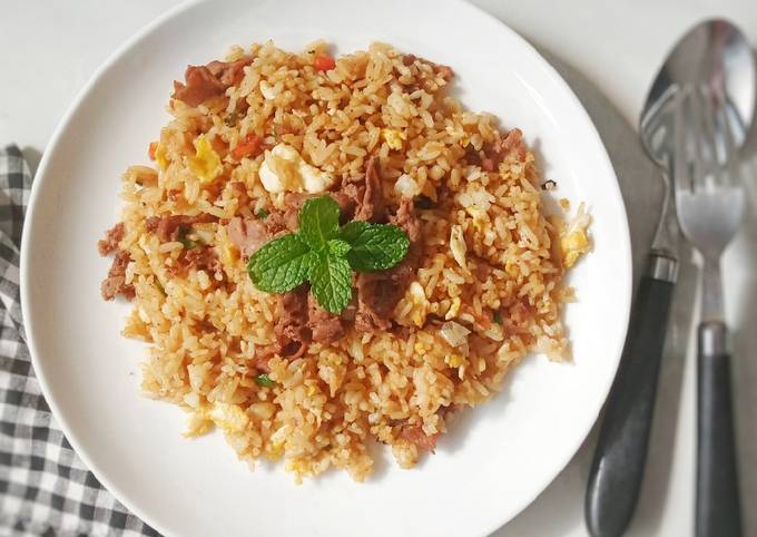 Resep Nasi goreng sei sapi oleh Teh Agie - Cookpad