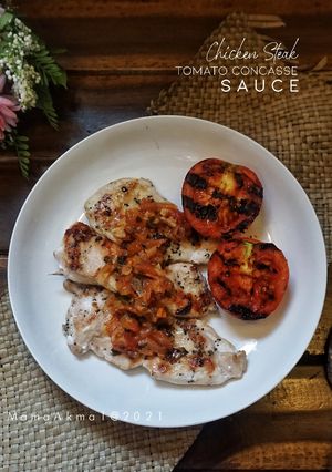 Resep Chicken Steak Tomato Concasse Sauce (Eat Clean Menu) oleh 👩‍🍳 ...