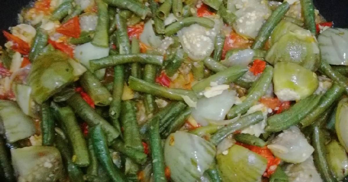 42 resep tumis terong bulat kacang panjang enak dan mudah - Cookpad