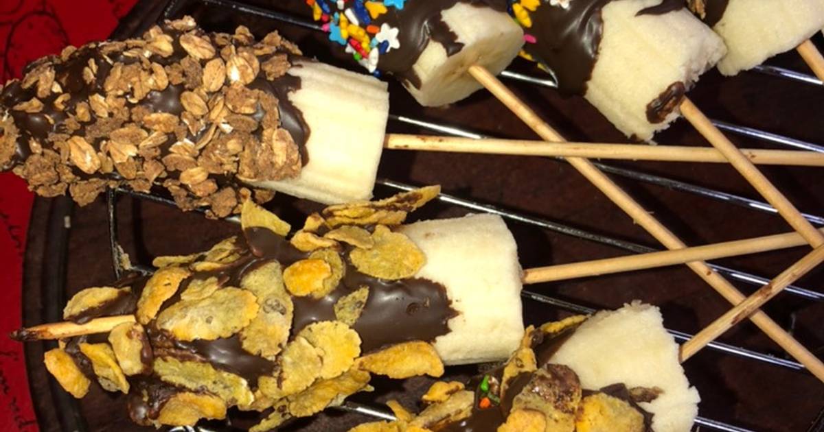 Banana con chocolate - 1,800 recetas caseras- Cookpad