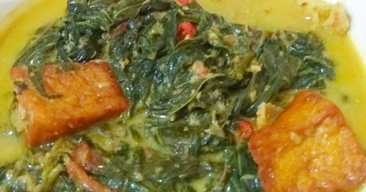 Resep Gulai Daun Singkong Tahu oleh Apriyanti mhz - Cookpad