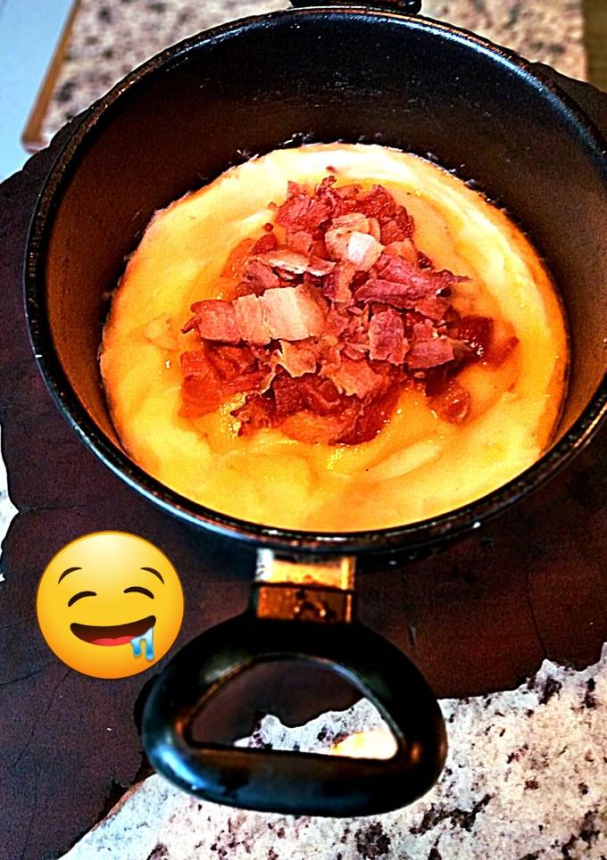 Purê de batatas com bacon Receita por CANTINHO DO GUERREIRO. - Cookpad