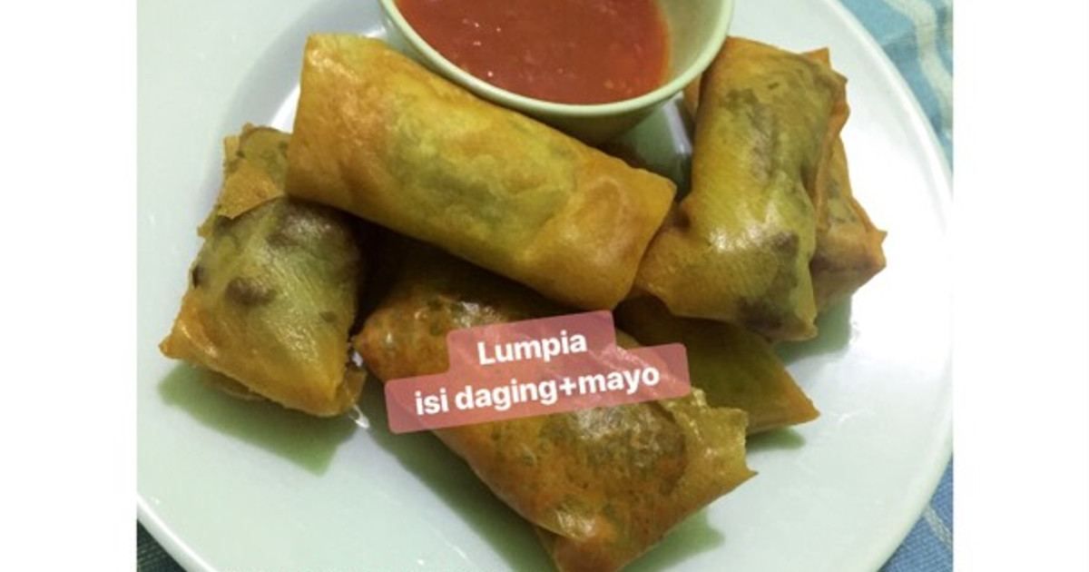 Resep Lumpia Isi Daging+Mayo oleh vivi.Nasrul - Cookpad