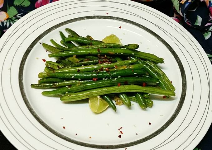 Buttery Sautéed French Beans with sesame seeds Recipe by Sanchita ...