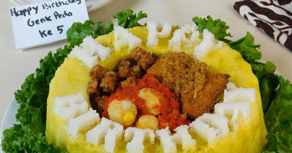Resep Set Menu Ultah Istimewa (Tumpeng Nasi Kuning Rice Cooker, Pudding ...