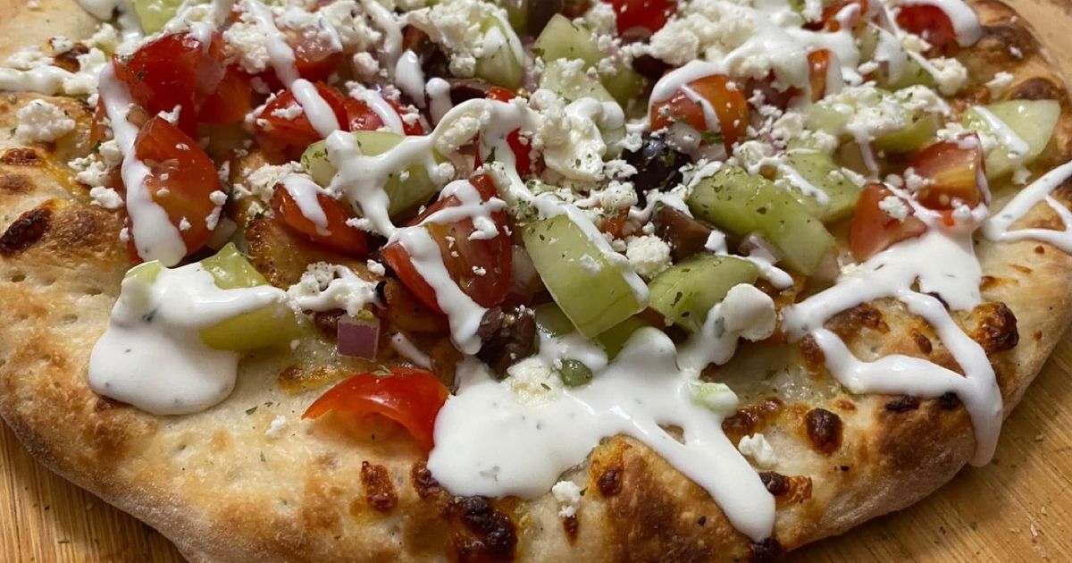 Greek Chicken Pizza Recipe By Snackle Time