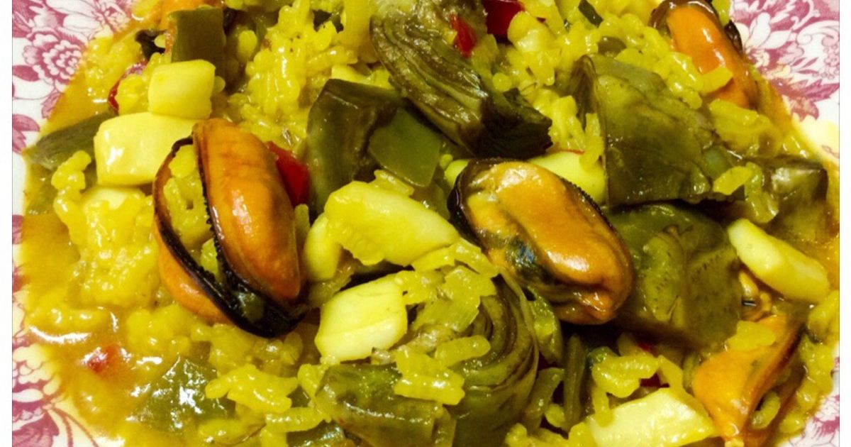 Arroz Meloso Con Choco, Mejillones Y Verduras Receta de Mayte Fuentes ...