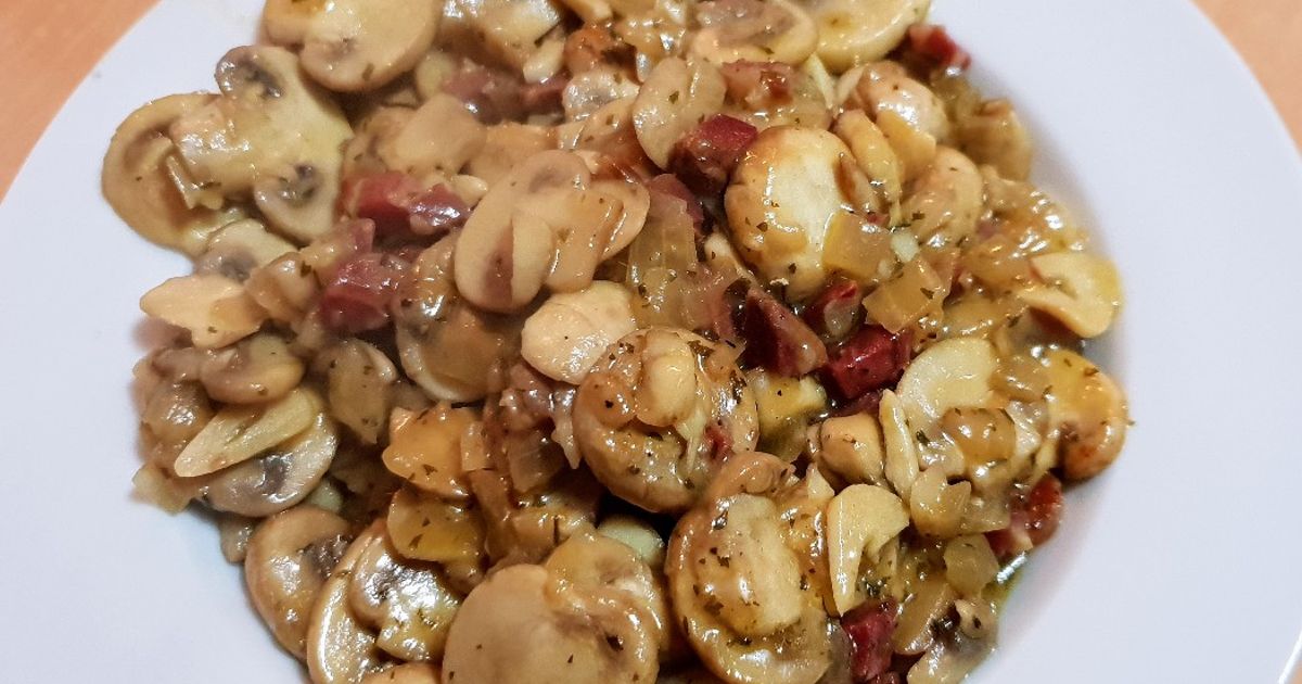 Champiñones Salteados Con Jamón. Muy Fácil Receta de Juanjo