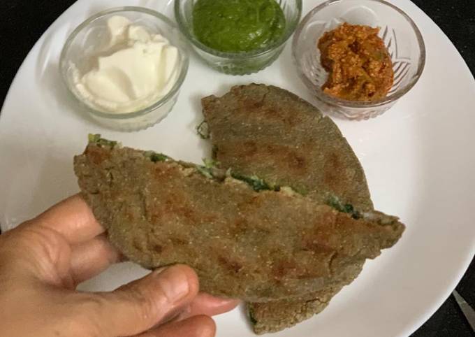 Stuffed Methi Bajra Rotla { Winter Special } Recipe by Alka Bhandari ...