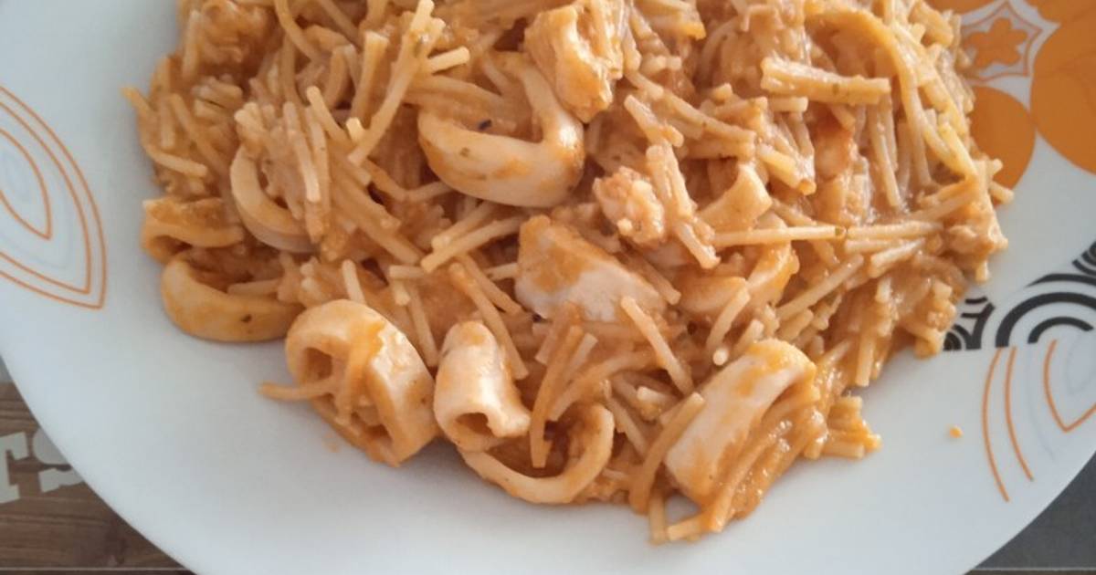 1.216 recetas muy ricas de fideos con mariscos compartidas por ...