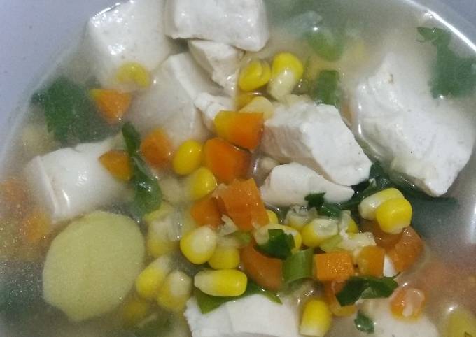 Resep Sop Tahu Jagung Wortel (menu diet) oleh user12345678 - Cookpad