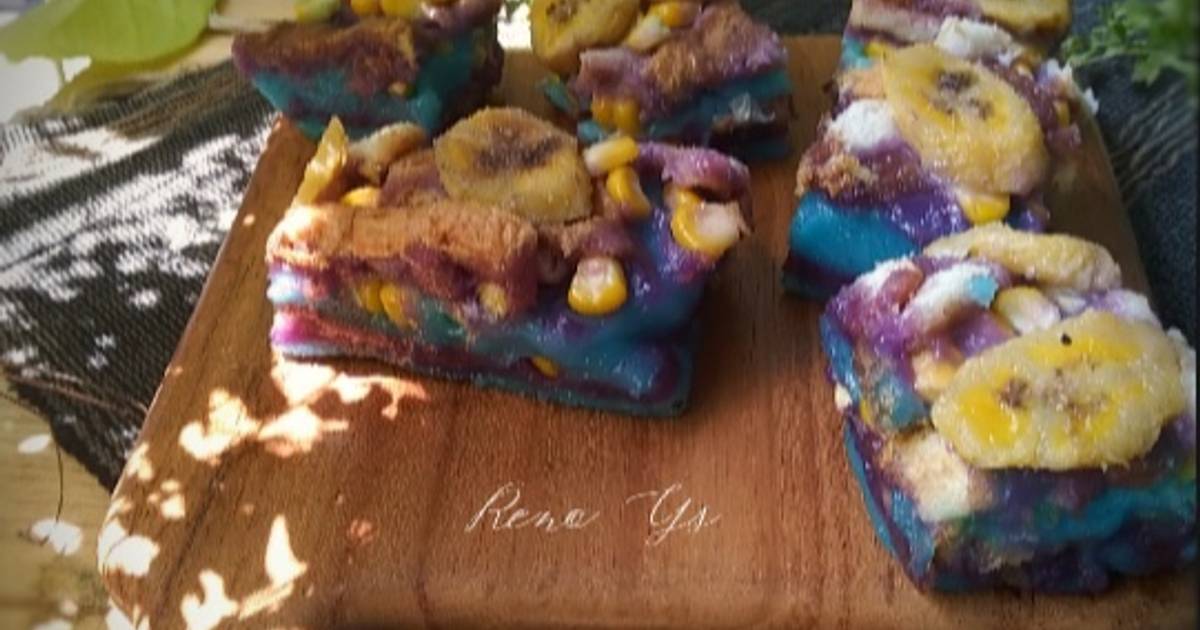 Resep Kue Lapis Jagung Pinggiran Roti & Pisang oleh Reno Ys - Cookpad
