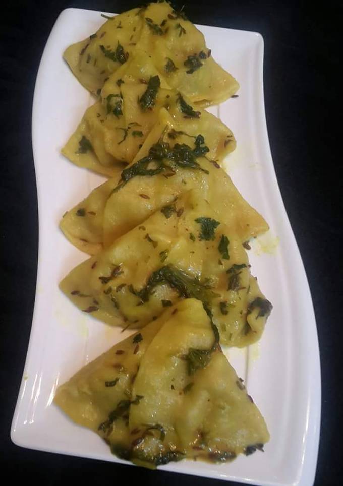 Steamed samosa Recipe by Simmi Arora Babbar - Cookpad