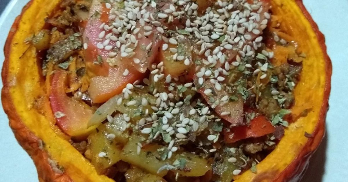 Calabaza Princesa Rellena Vegan Y Veggie 🙌🌱 Recipe by Brenda Aranda 🌿