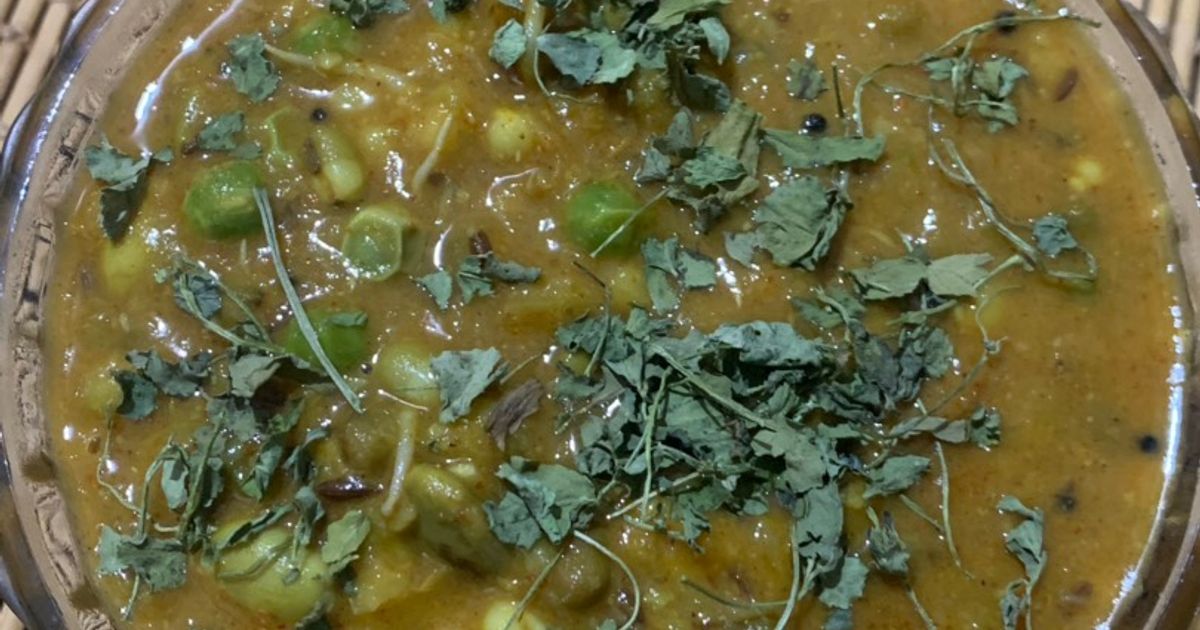 Peas Sprouts Hyacinth Beans Masala Recipe by Shruti Raman( legendet100 ...